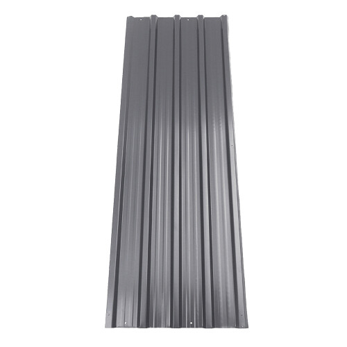 115cm L x 45cm W Steel Corrugated Panels Roofing Sheet Grey, Set of 12 ...