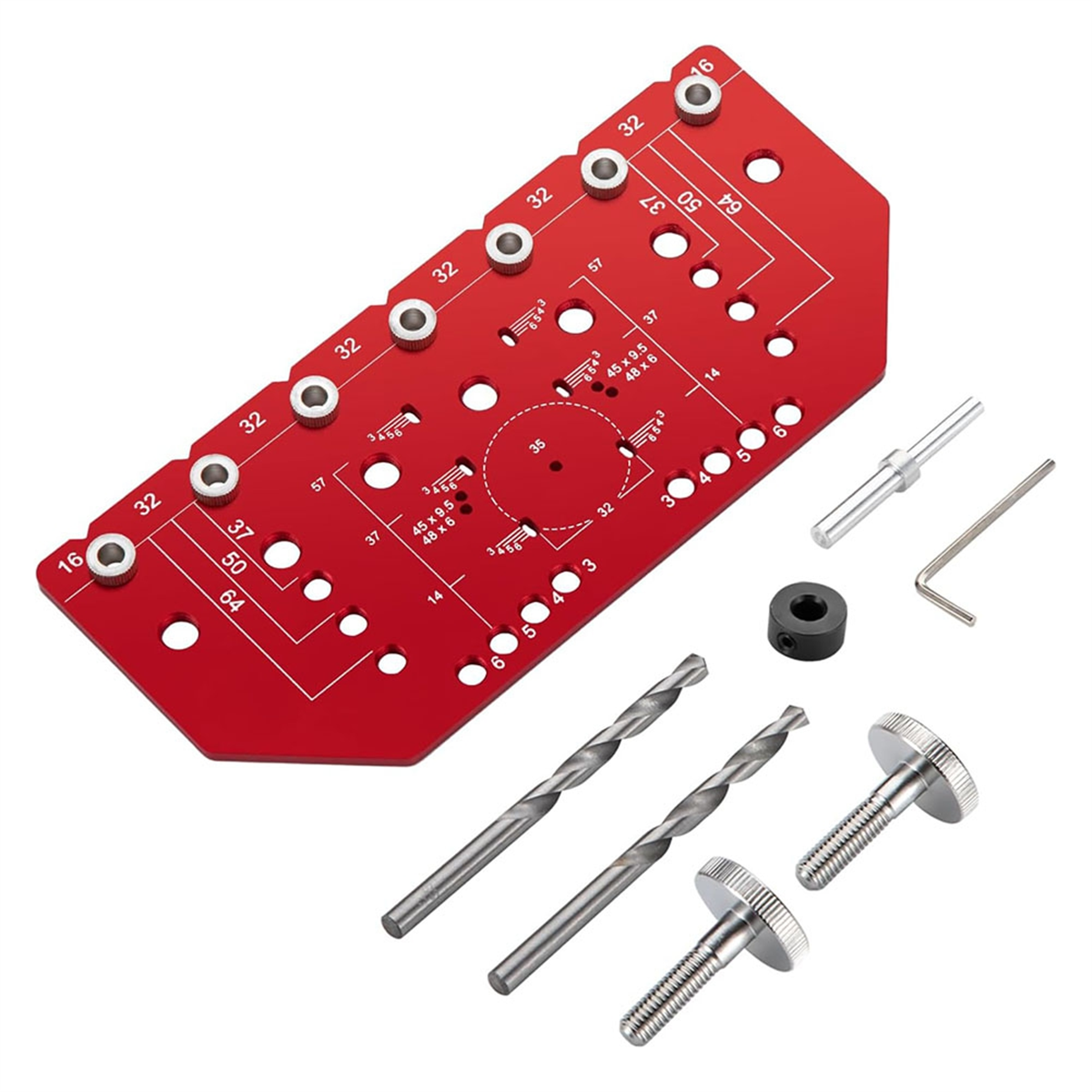 Shelf Pin Jig and Hinge Jig 2 in 1 Self-Contained Clamping on OnBuy