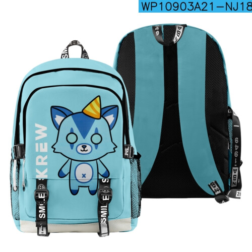 (white) ItsFunneh Krew District Merch Backpack 2022 Casual Style School ...