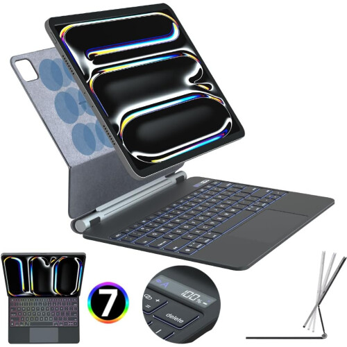 Magic Keyboard for Apple iPad Pro 13" (M4) 2024, Slim Magnetic Floating ...