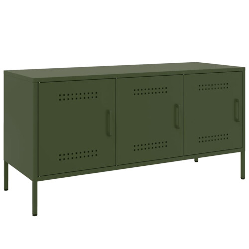 (green) vidaXL TV Cabinet TV Stand TV Unit Entertainment Centre Mustard ...