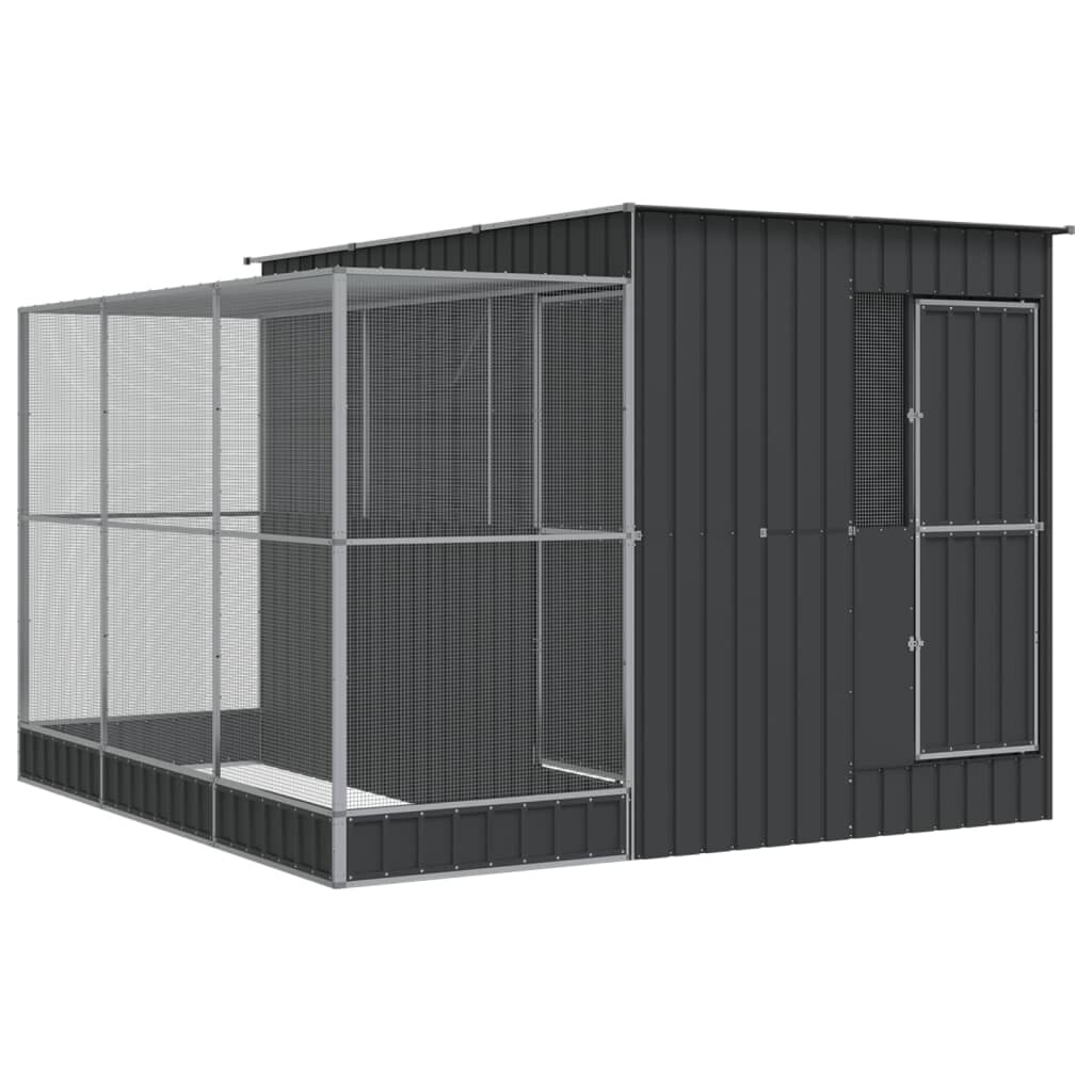 (290 x 303 x 216 cm) vidaXL Aviary with Extension Bird Cage Walk In ...