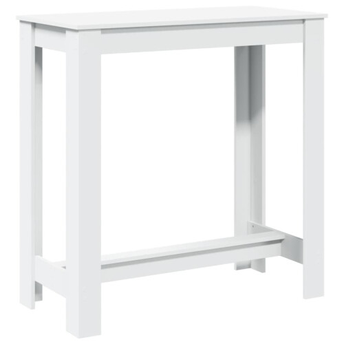 vidaXL Bar Table Kitchen Counter Table Bistro Table White Engineered ...
