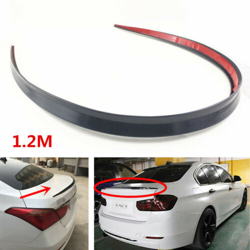 Universal Rear Spoiler Lip Decal Sticker Roof Spoiler 120cm Black Soft ...