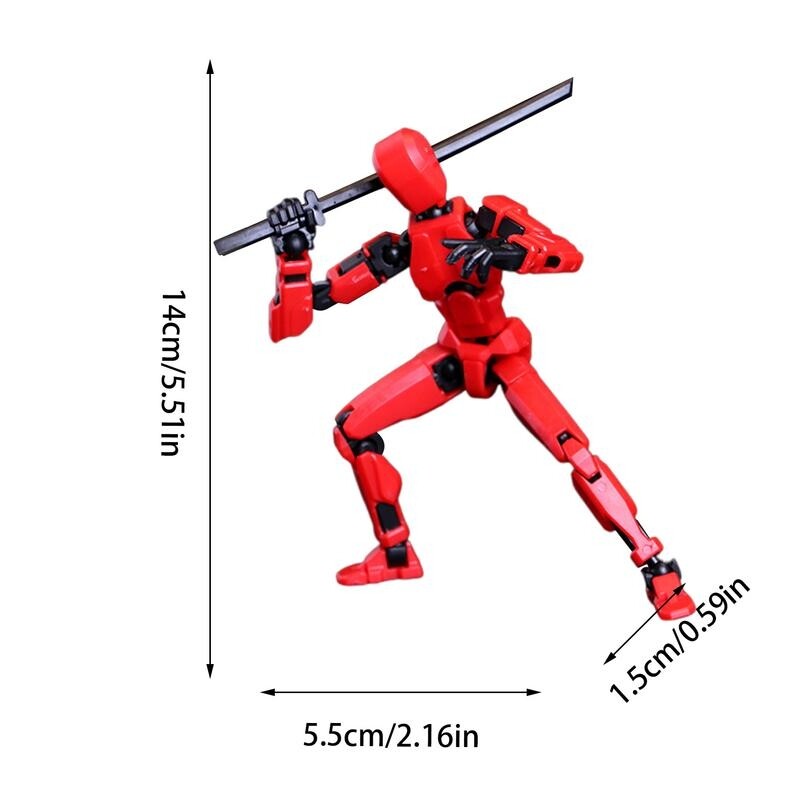 3D Printed Movable Robot Articulated Figure Robot Multi Joint Movable ...
