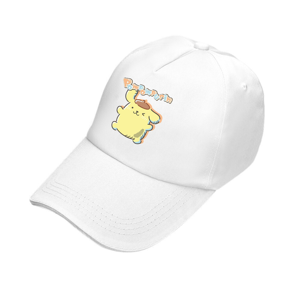 (White A) Sanrio Kitty Cinnamoroll Pompompurin Kuromi Melody Pochacco Pattern Baseball Cap on OnBuy