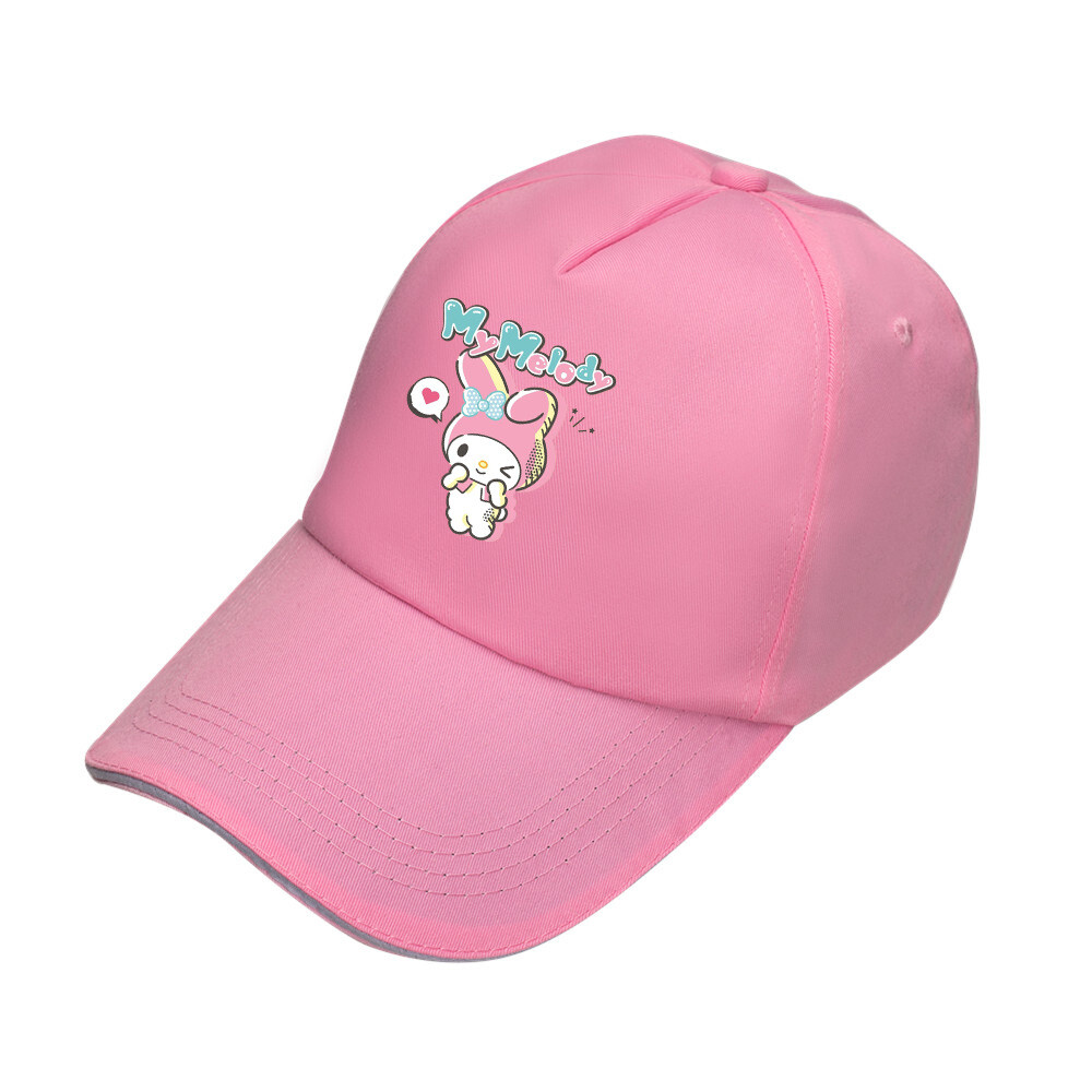 (Pink F) Sanrio Kitty Cinnamoroll Pompompurin Kuromi Melody Pochacco Pattern Baseball Cap on OnBuy