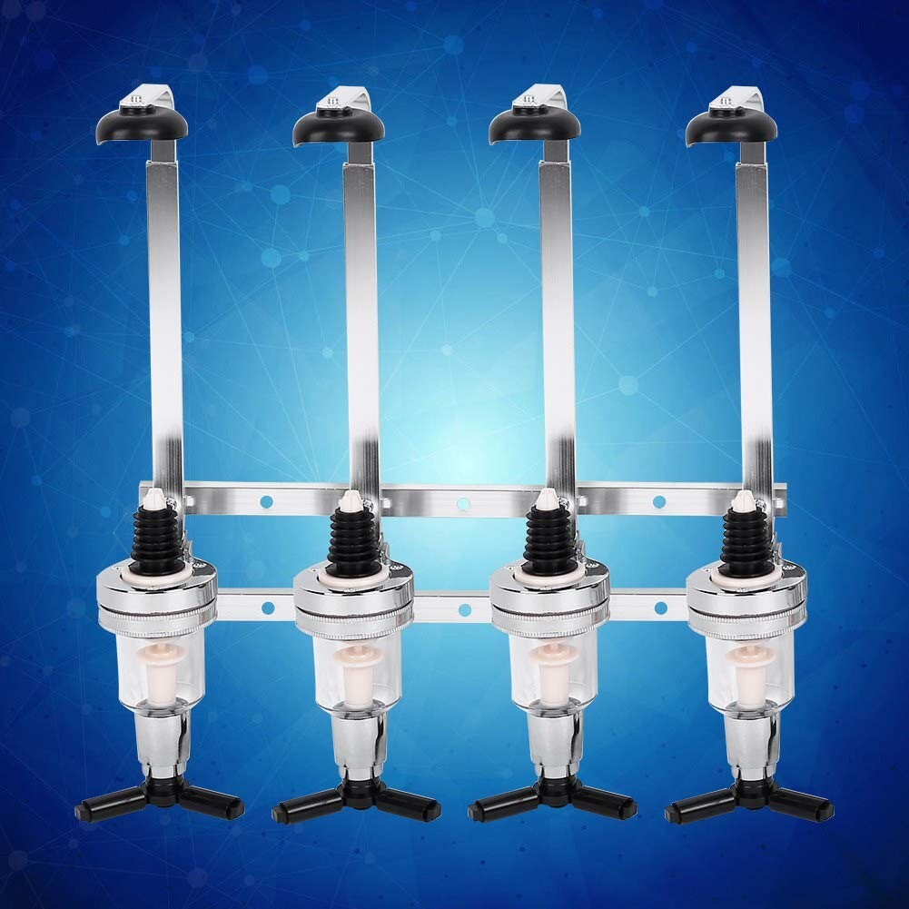 Wall Mounted Bottle Stand, Drinks Wine Dispenser 4 Bottle Spirits Optic ...