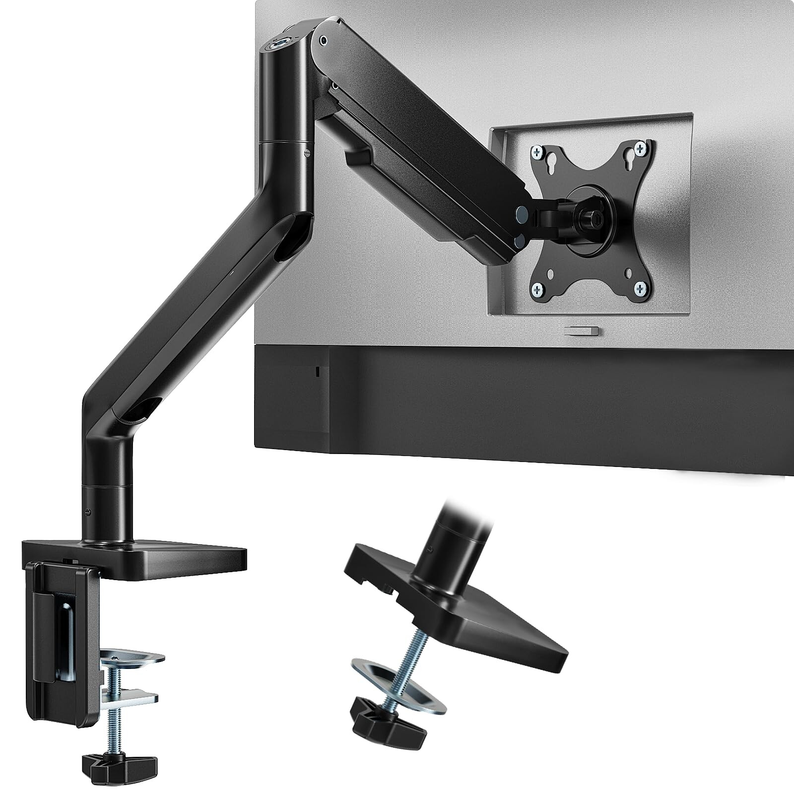 Ultrawide 17-45 inch Single Monitor Arm Desk Mount, Fully Adjustable Monitor Mount for Most Flat ...
