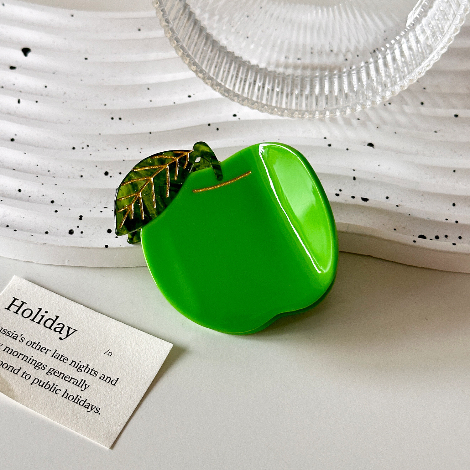 (Apple) Acetate Summer Trendy Hair Claw Clips In Stunning Fruit Designs ...