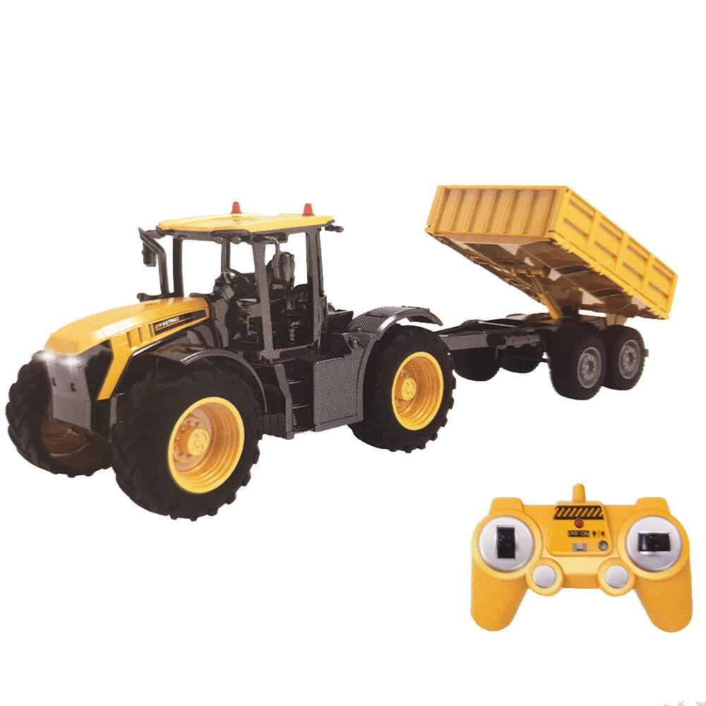 Double Eagle JCB Fastrac Tractor with Tipping Trailer 1:24 RC Toy E683-003 on OnBuy