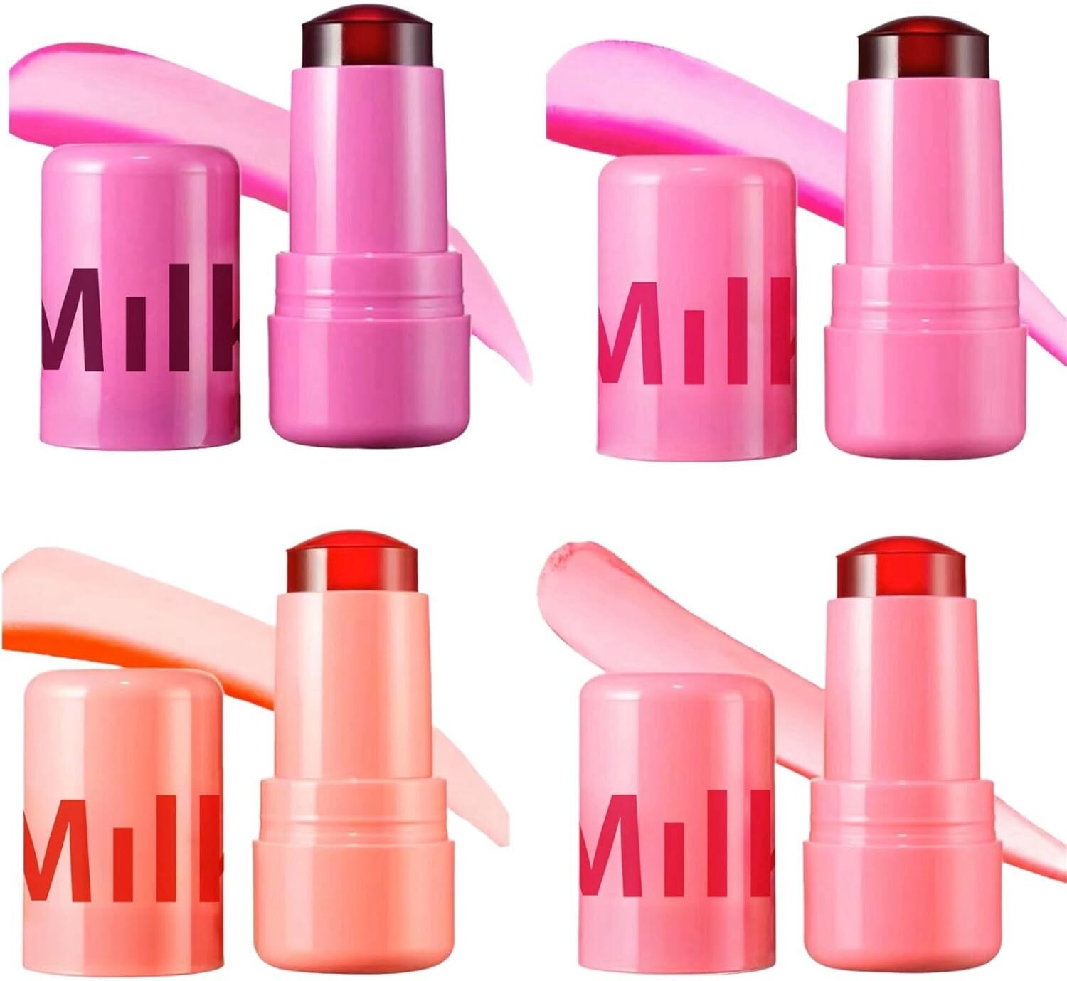 4Pcs Milk Jelly Blush Stick,Milk Jelly Tint Stick,Blusher Stick,Milk ...