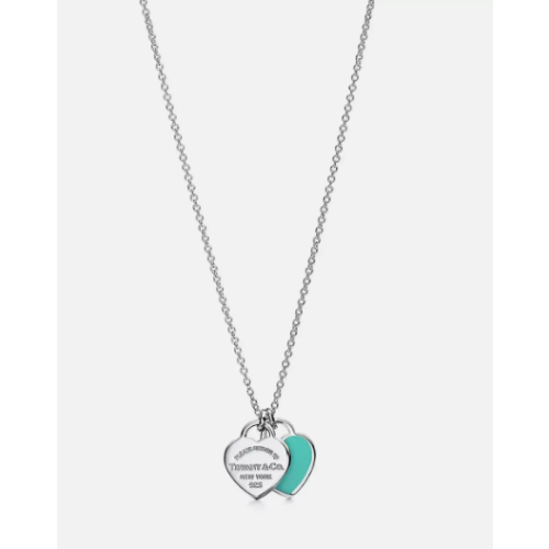 Tiffany Co. 925 Sterling Silver Return To Blue Mini Double Hearts on OnBuy