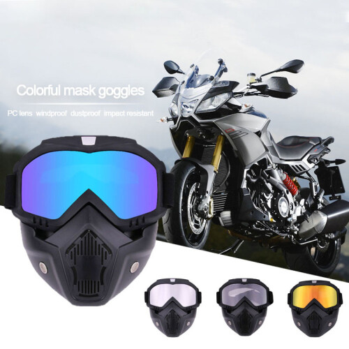 (Gradient red) Motorcycle Shark Helmet Goggles Motocross Helmet Glasses ...