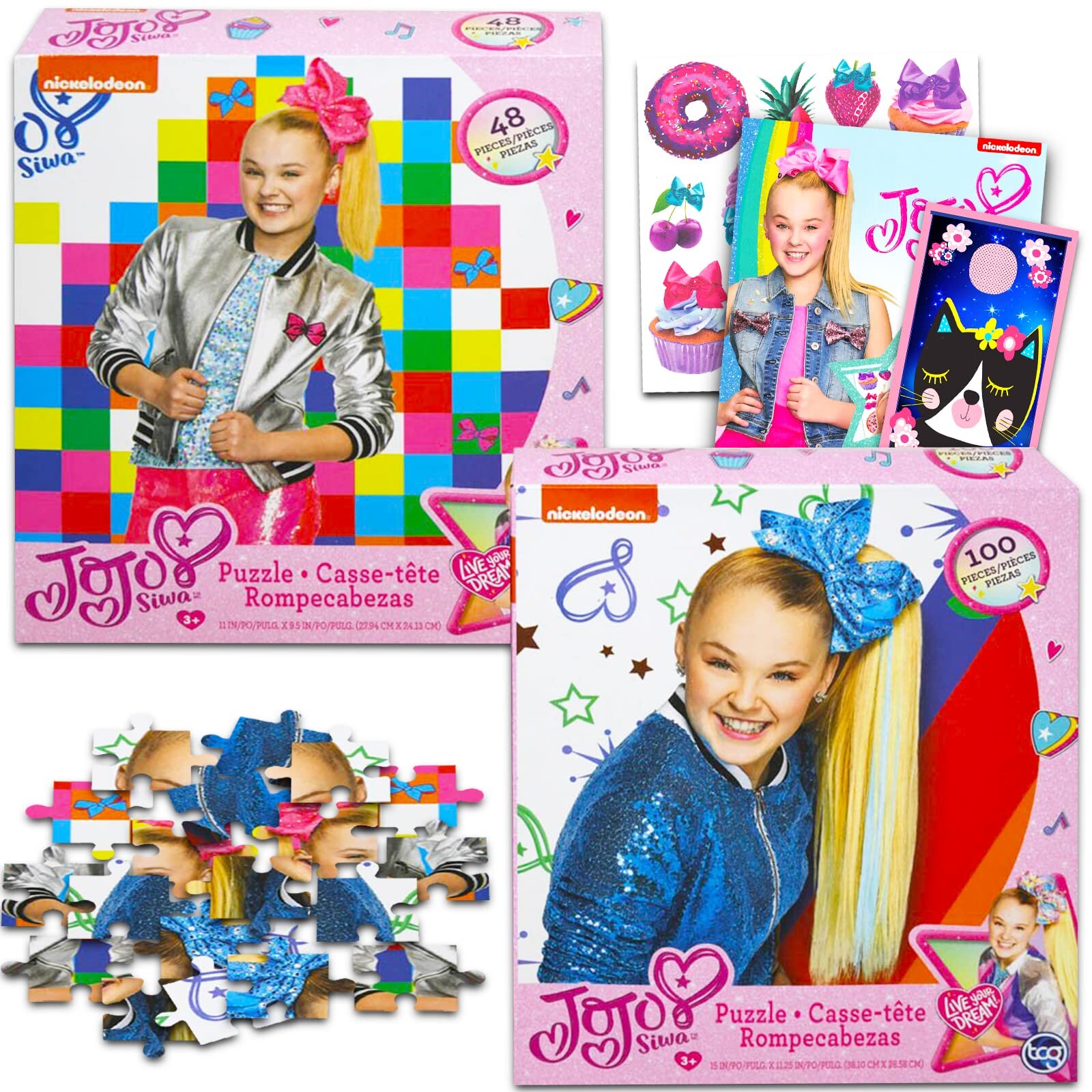 Nick Shop JoJo Siwa Toy Set JoJo Siwa Jigsaw Puzzle Bundle - 4 Pack ...
