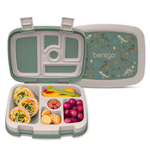 Bentgo Kids Prints Leak-Proof, 5-Compartment Bento-Style Kids Lunch Box ...