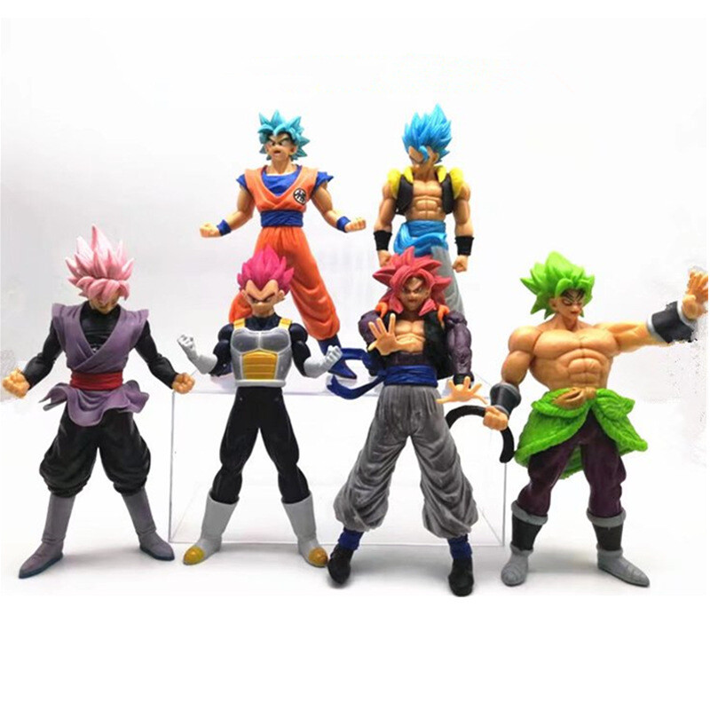 (18cm 1000g) Collectible Dragon Ball Z Figurines 7 Inch Pvc Super Saiyan Goku Vegeta Broly Model ...