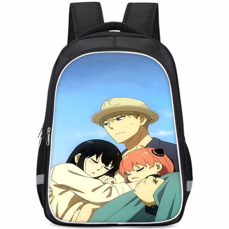 (9, Small) Oxford Fabric Spy Family Kids Backpack For School Gender ...