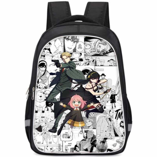 (17, Large) Oxford Fabric Spy Family Kids Backpack For School Gender ...