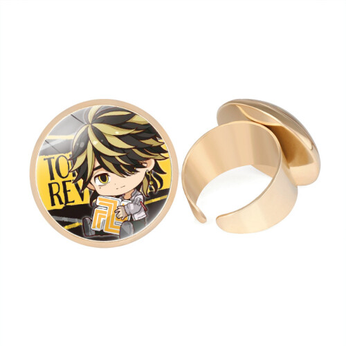 (9607) Tokyo Revengers Adjustable Anime Ring In Gold Color Metal Plated ...