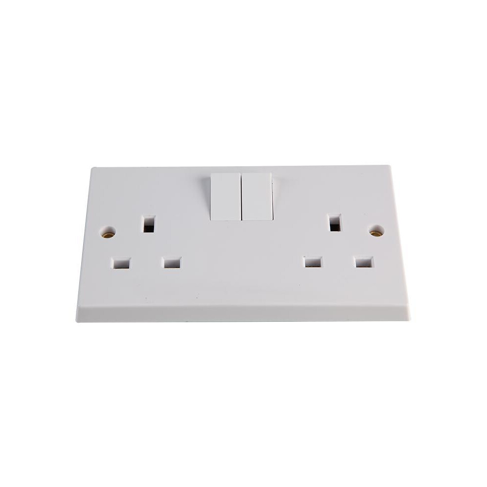 VOLEX ACCESSORIES - 13A 2 Gang Double Pole Switched Socket, White on OnBuy