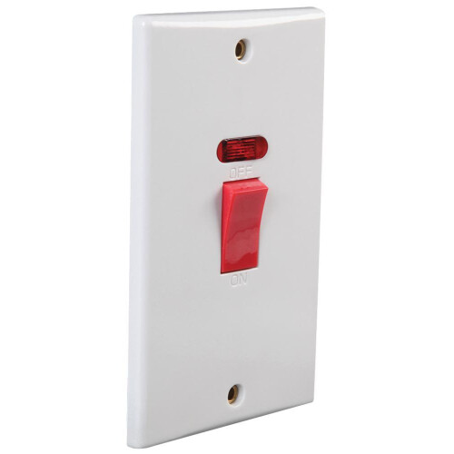 PRO ELEC 1-Gang Tall Rounded Edge DP Wall Cooker Switch with Neon ... PRO ELEC 1-Gang Tall Rounded Edge DP Wall Cooker Switch with Neon ...