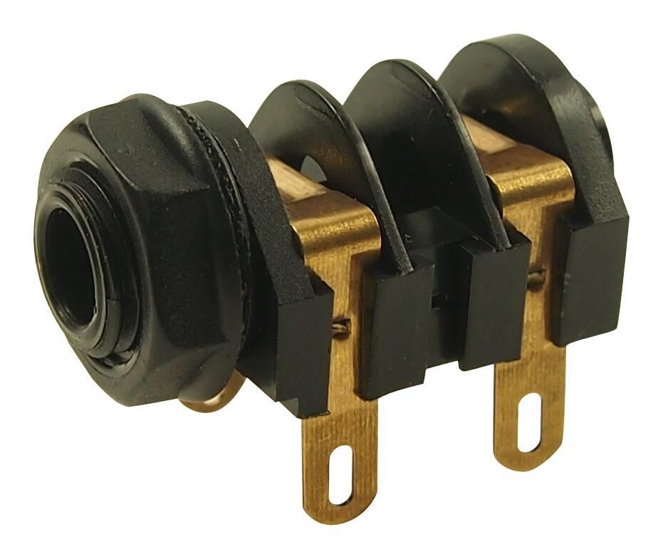 CLIFF ELECTRONIC COMPONENTS - 6.35mm Panel Mount Mono Jack Socket on OnBuy