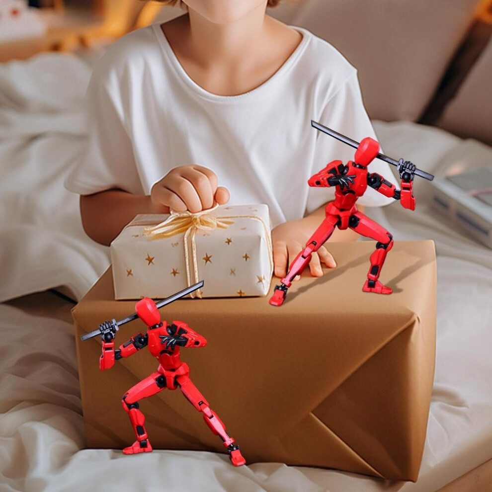 (black) 3D Printed Movable Articulated Figure Robot Multi Joint Movable ...