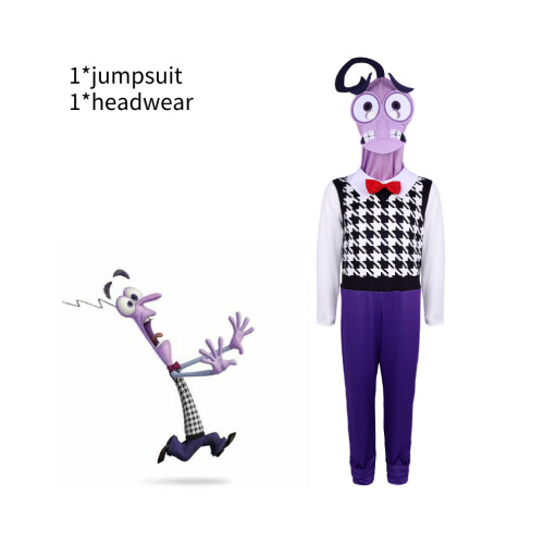 (Fear, 130) Inside Out 2 Fear Cosplay Costume Dress Jumpsuit For Anime ...