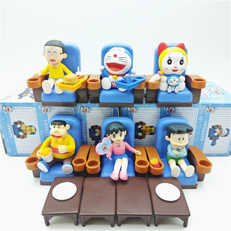 (Doraemon Cinema Bag) Collectible Doraemon Cat Robot Pvc Blind Box ...
