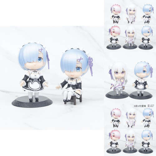 Character Cute Rem Model In Maid Outfit Sitting Pose Pvc Anime Figure ...