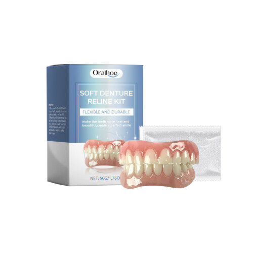 Soft Denture Reline Kit,False Teeth Set,Snap on Dentures Teeth Silicone ...