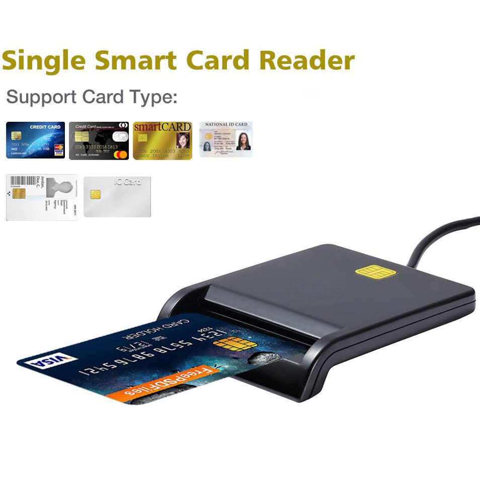 USB Smart Card Reader DNIE ATM CAC IC ID SIM Card Reader for Windows ...