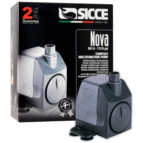 Sicce Nova Pump 800L/h Nano Multifunctional Fountain Powerhead Aquarium ...
