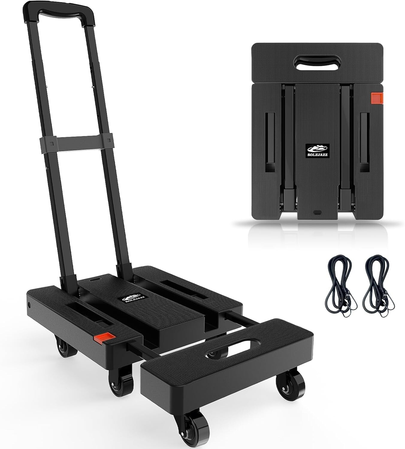 SOLEJAZZ Folding Hand Truck Dolly, Portable Dolly for Moving, 230KG ...