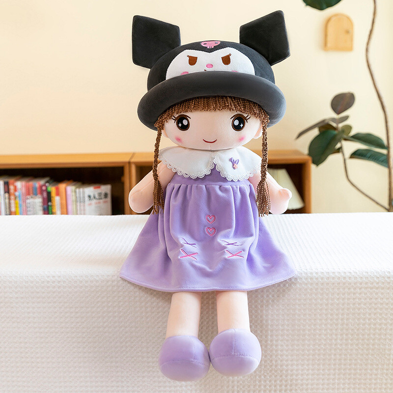 (Purple, 65cm/25.59in) Kuromi Princess Doll Cute Plush Toy Baby Sleep ...