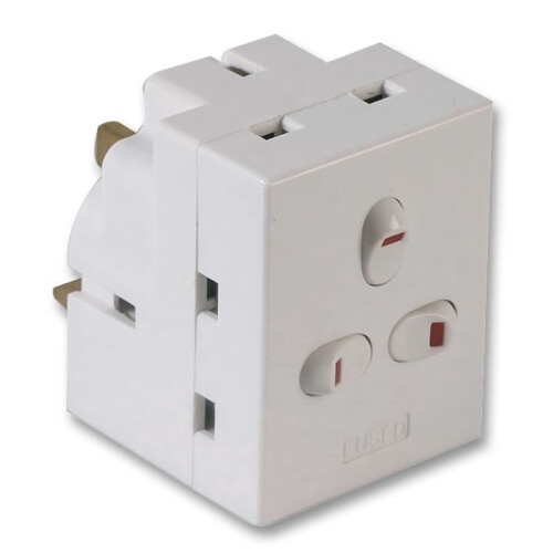 PRO ELEC - 3 Way Plug Adaptor, 13A on OnBuy
