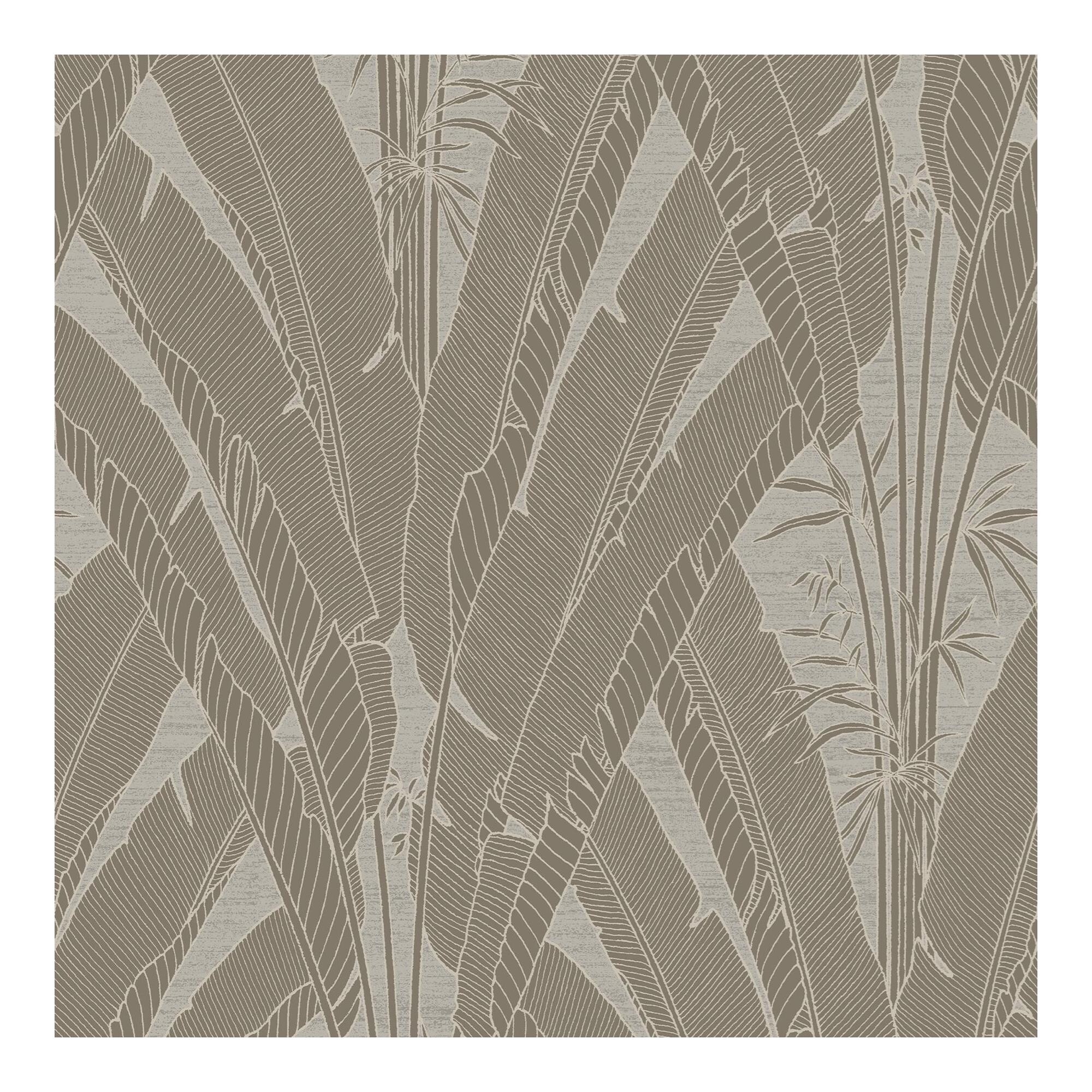 Fresco Large Scale Tropical Palm Leaves Beige and Gold Tropical ...