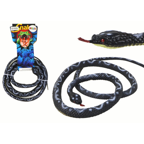 Realistic Black PVC Rubber Coral Snake Toy - Safe & Fun on OnBuy