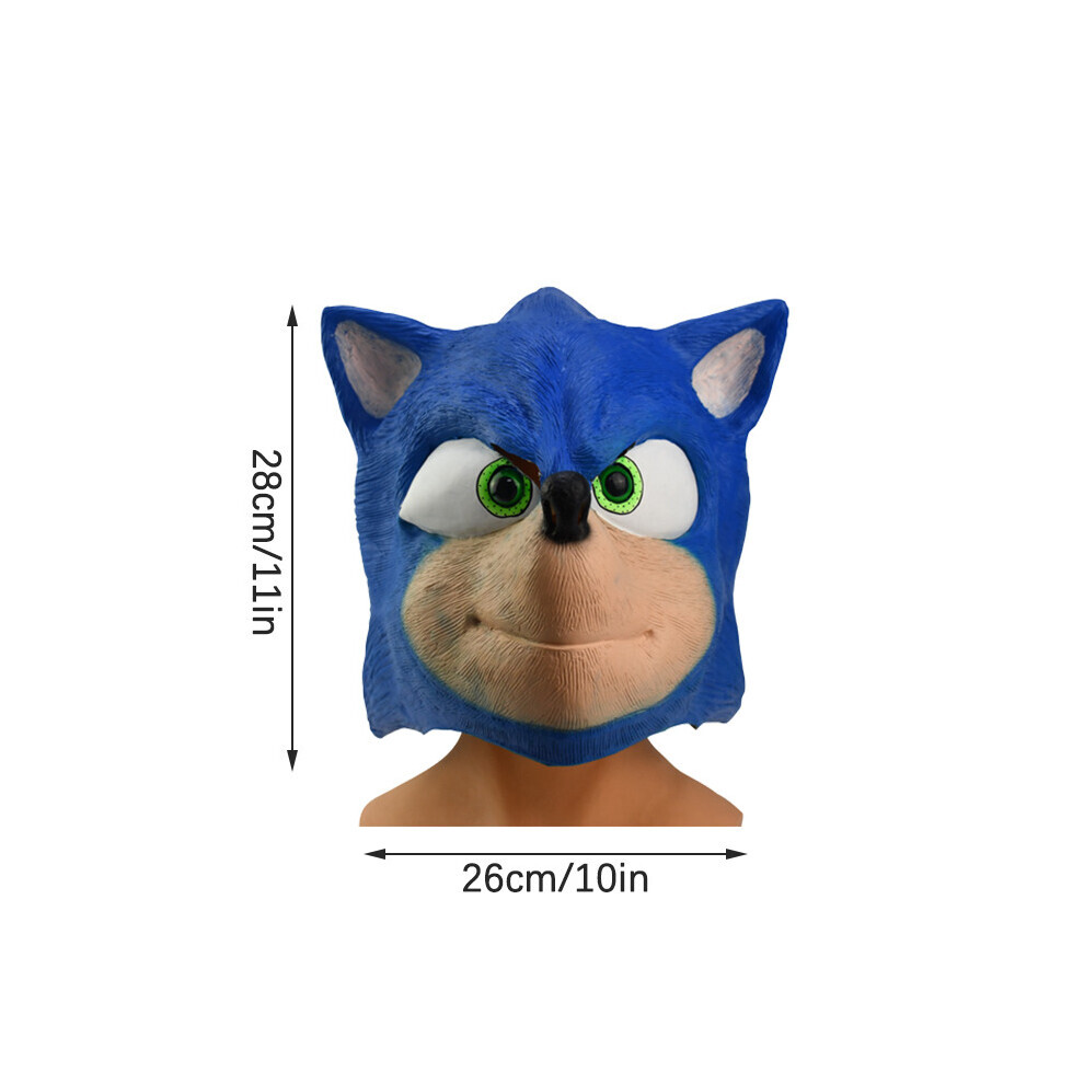Sonic the Hedgehog Mask Halloween Cosplay Party Prop for Adults ...