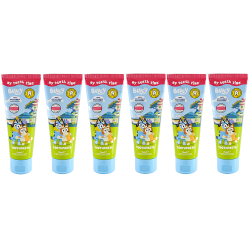 Nickelodeon Bluey Strawberry Children's Fluoride Toothpaste 75ml (x6 ...
