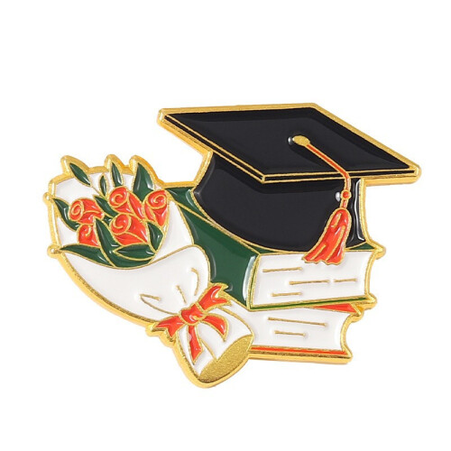 (XZ6242) Stylish Graduation Brooch In Alloys With Elegant Flower And ...