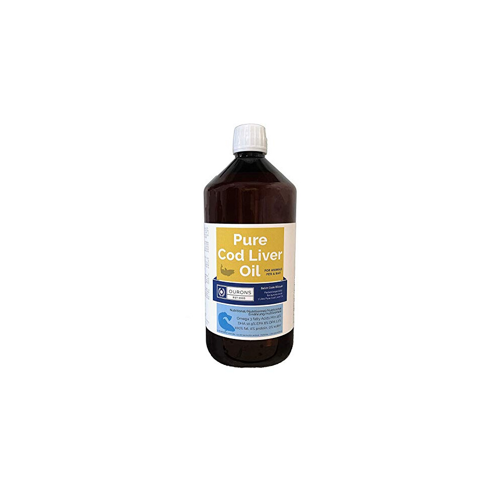 1 Litre Cod Liver Oil Liquid - Feed Grade Fish Oil for Pets & Bait on OnBuy
