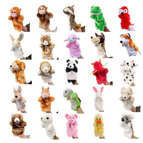 Hand Plush Animal Puppet Toy Cartoon Glove Role Play Interactive ...