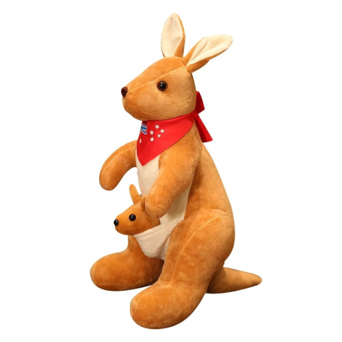 (light brown, 45cm) Kangaroo Plush Toy,Stuffed Animal Doll,Soothing Comforting Kangaroo Animated ...