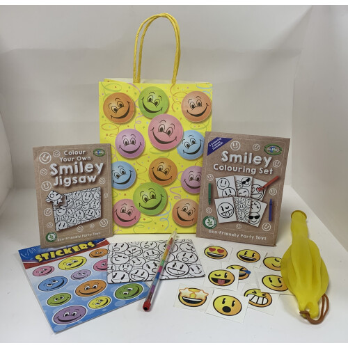(Smiley Face, Set 2 - Party Bag + 6 Fillers) BIRTHDAY PARTY Pre Filled ...