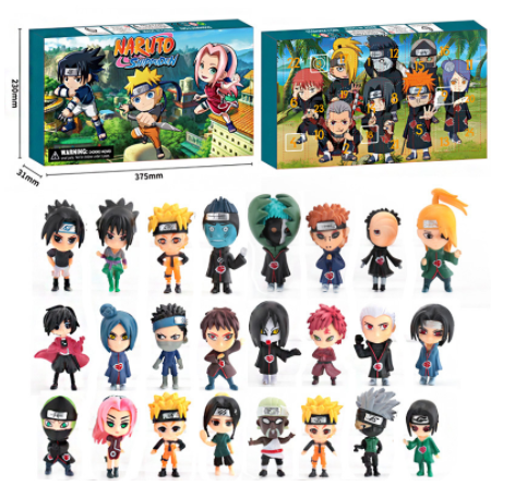 Naruto Xmas Advent Calendar Holiday 24 Piece Gift Playset Christmas on ...
