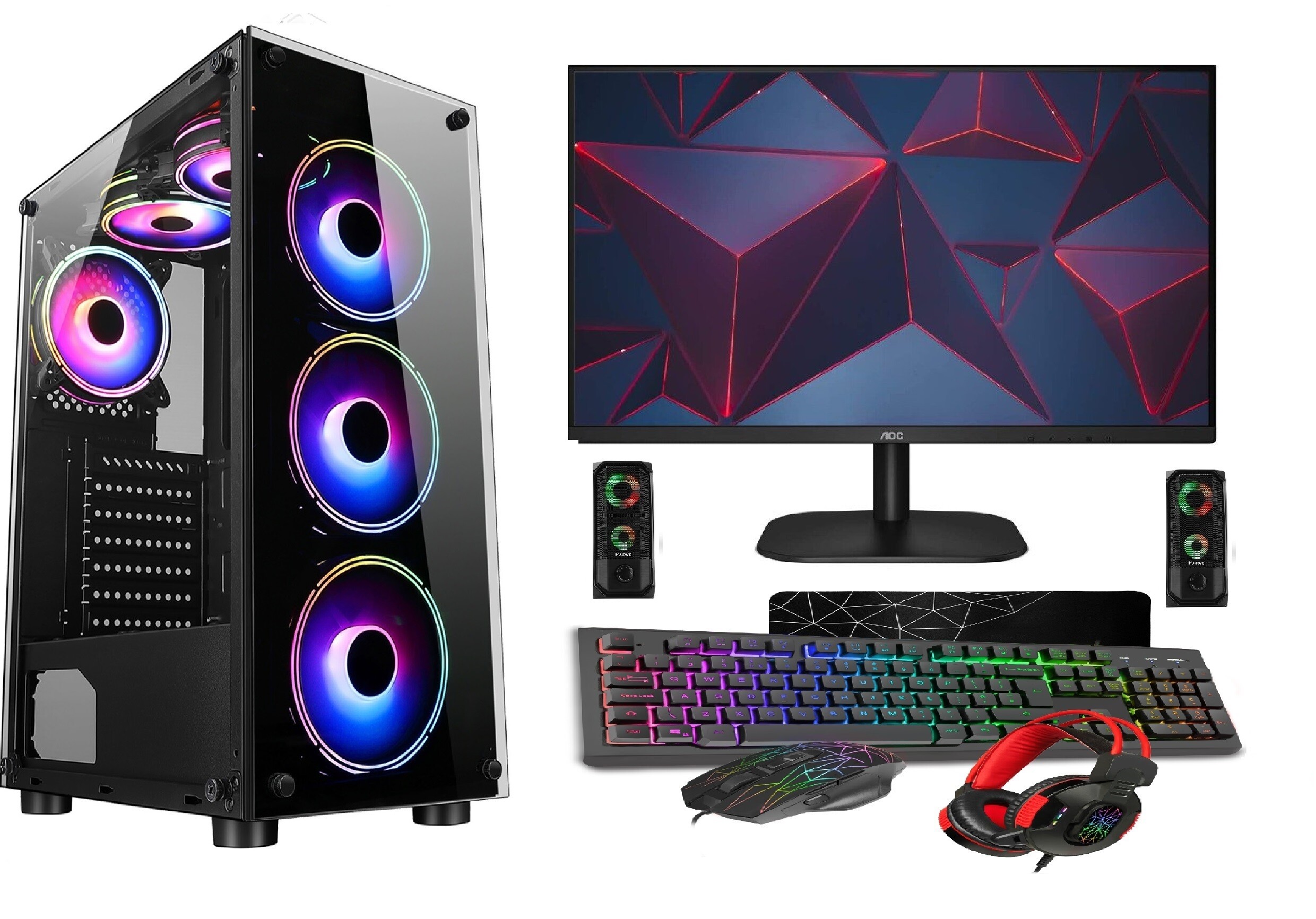 Gaming PC Bundle: Intel Core i5. RTX 3050 6GB. 16GB RAM, 256GB SSD+1TB ...