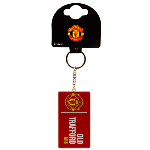 Manchester United FC Keyring Old Trafford Street Sign OFFICIAL Football ...