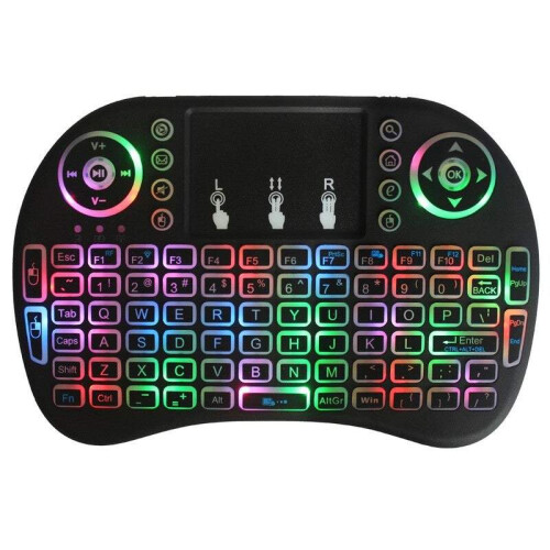 Tablet Keyboards 2.4Ghz Colourful Backlit Wireless Touchpad Mouse For ...